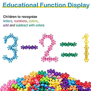 NEOACT 600 PCS Building Blocks Connect Toys,Interlocking Solid Plastic Educational Toys Sets for Preschool Kids Boys and Girls Aged 3+, Promote Fine Motor Skills and Sensory Development.