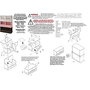 Stackable 5 Shelf Storage Organizing Cubby with 3 Fabric Baskets