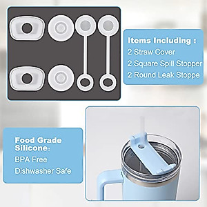 6 pack Spill Proof Stopper Compatible with Stanley Cup 1.0 40/30 oz, Silicone Spill Proof Stopper, Compatible With Stanley Cup 1.0, Leakproof Silicone Seal Kit