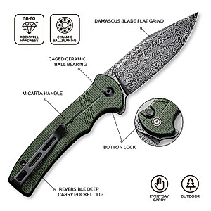 CIVIVI Button Lock Bundled Cogent, Great EDC Knife Set