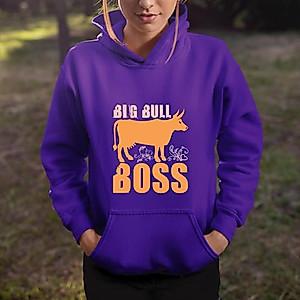 Unique Boss Gifts for Bulldog Lovers Big Bull Head Black and Muticolor Unisex Hoodie