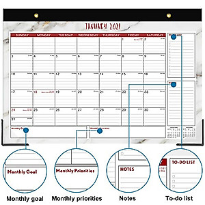 2021 Desk Calendar Planner Organizer Desk pad calendar 17" x 12"