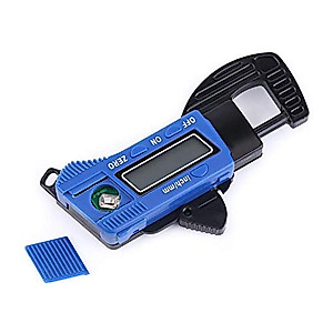 Thickness Gauge 0-12.7mm Range, Digital Display Measuring Tool Inch/Millimeter Conversion Portable Quick Mini Calipers Used to Measure Thickness of Paper, PU Leather (1)