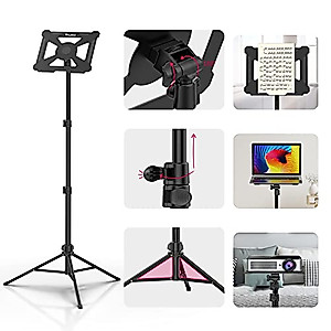 ULANZI Projector Tripod Stand, VIJIM LT01 Foldable Laptop Tripod Music Stand Multifunctional DJ Racks 360° Horizontally Adjustment 23.6" to 59" for Computer Book Music Notes Sound Media DJ Equipment