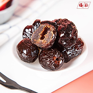 FU PAI E JIAO Jujube Pitted - Chinese Date Individually Wrapped, Non-GMO, Sweet Caramel Flavor, Natural Fruit Snacks 6.4oz