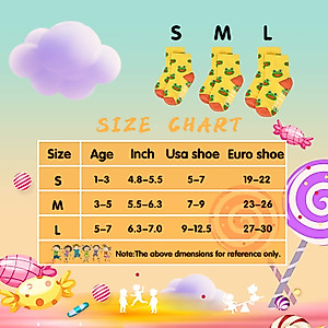 SkiBeaut Toddlers Socks Kids Non Slip Socks with Grips Sticky Slippery Toddler Boys Girls Socks for 3-5 Years Old 12 Pairs Children House Socks