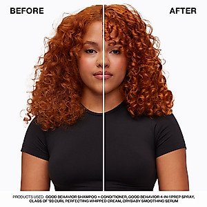 IGK GOOD BEHAVIOR Ultra Smooth Shampoo Liter | Frizz Control + Hydrates + Shine | Vegan + Cruelty Free | 33.8 Oz