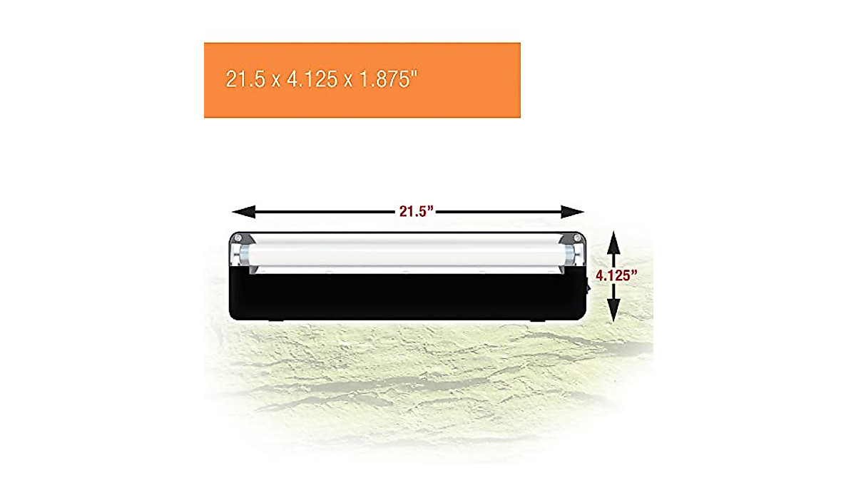 Zilla Reptile T8 Slimline Light Fixture - 15W Fluorescent for Tropical ...