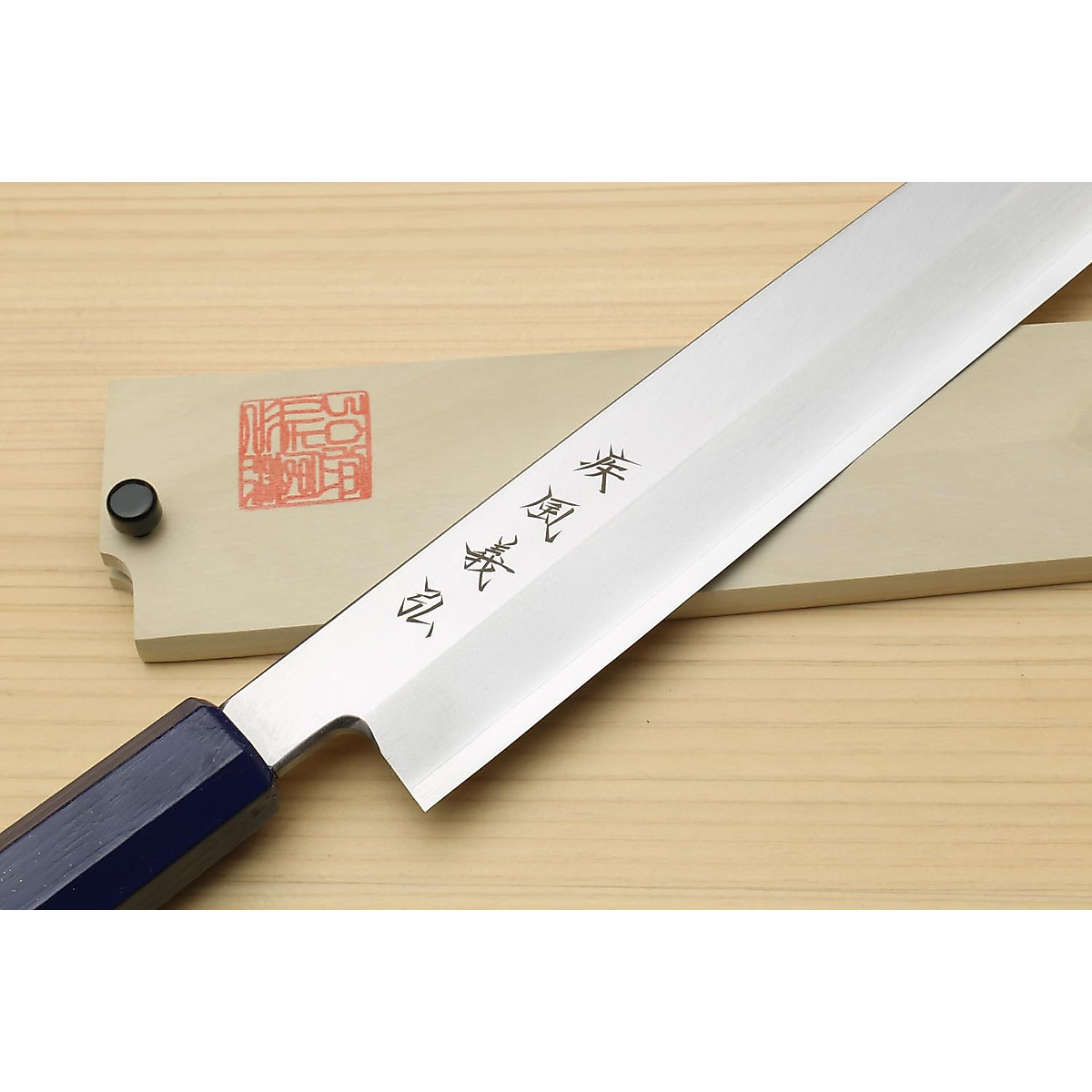 Yoshihiro Inox Stainless Steel Yanagi Sushi Sashimi Japanese Chef Knife with Saya Cover (11.8'' (300mm))