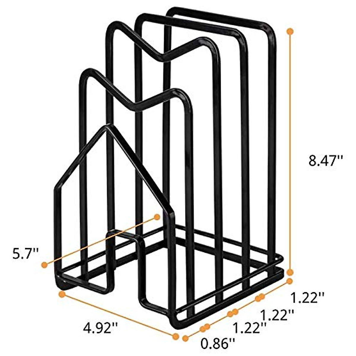 QULIT Cutting Board Rack Chopping Board Organizer Stand Holder Kitchen Countertop Pots Rack Organizer Flat Steel