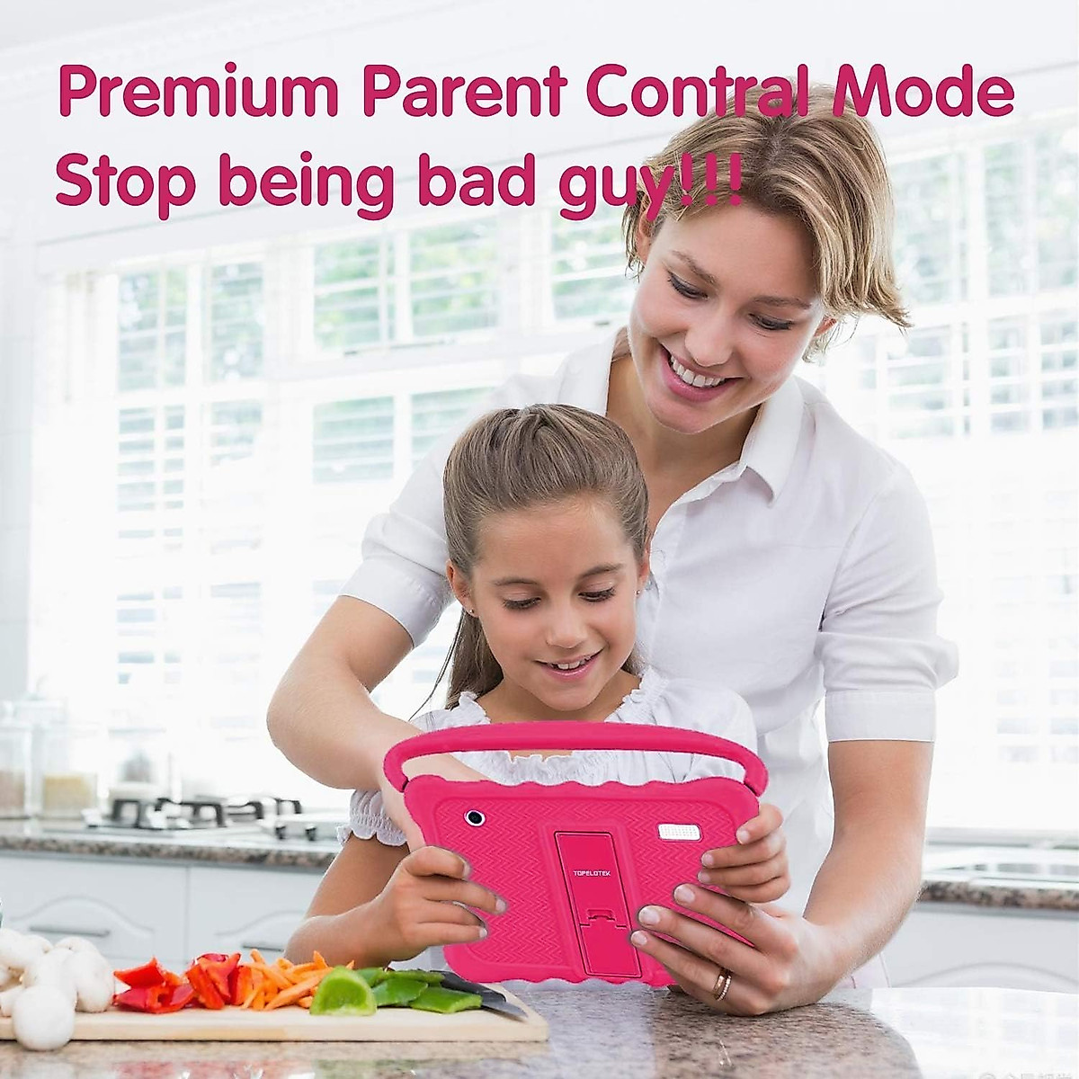 Kids Tablet for Toddlers Learning Tablet for Kids 7 inch 32GB Childrens Tablet with WiFi Dual Camera Shockproof Case Android Tablet with Parent Control Google Play Store YouTube Educational Games