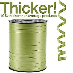 PartyWoo Green Ribbon - 500 Yard Curling Ribbon for Crafts, Balloon String, Gift Wrapping, Florist Flowers (1 Roll)