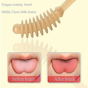 Sevenbaby Baby Toothbrush Baby Tongue Coating Brush Infant Toothbrush 2pcs