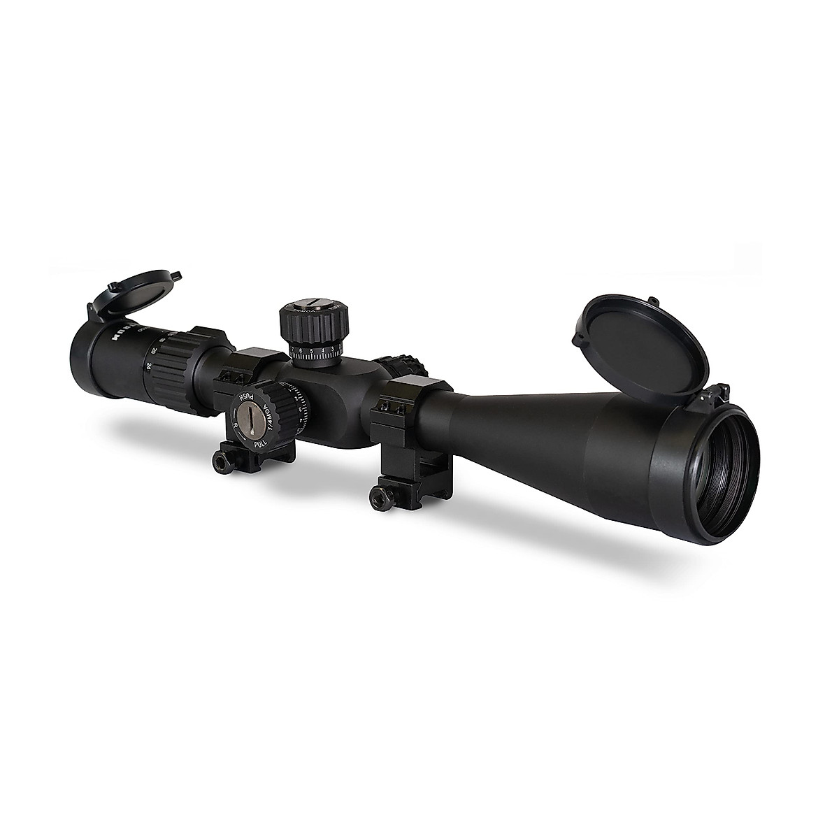 Monstrum G3 6-24x50 FFP Rifle Scope | Rifle Scope Level Bubble | 30 mm Diameter | 44-A Throw Lever | SS-H Scope Sunshade | Bundle