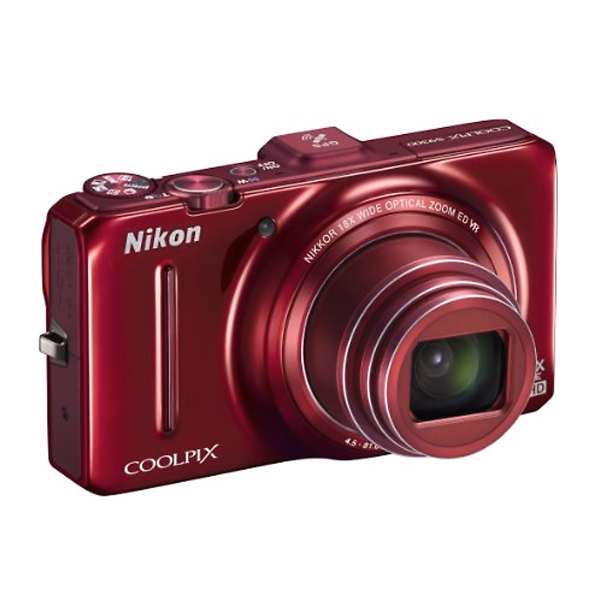 Nikon Coolpix S9300 16.0 MP Digital Camera - Red