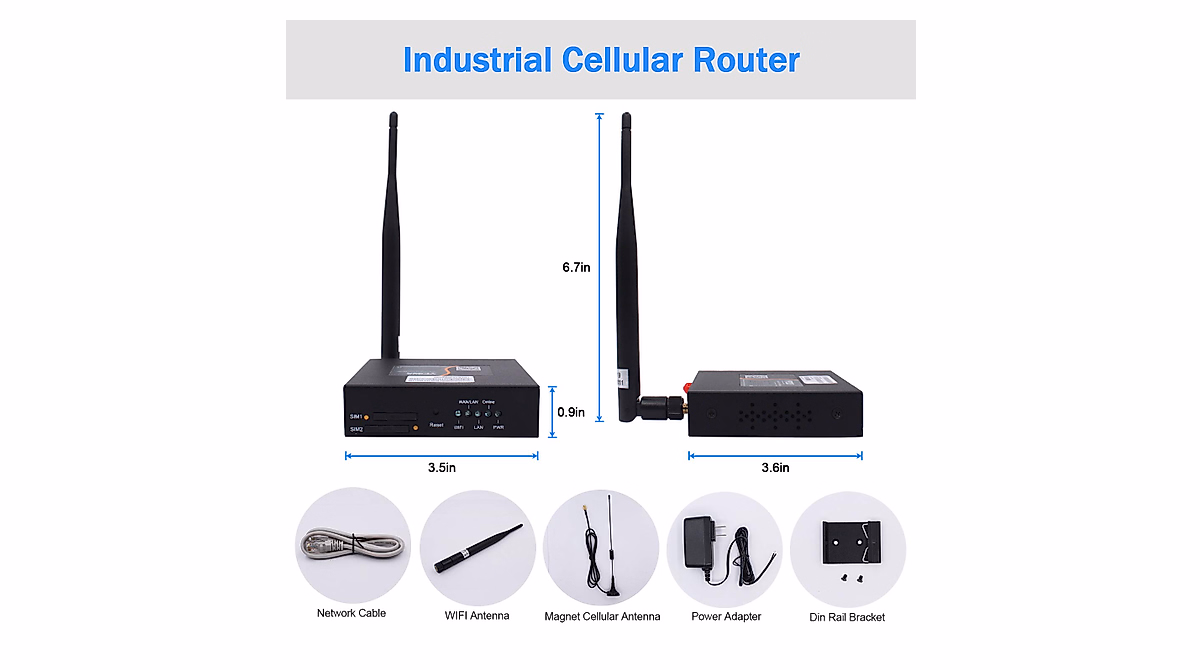 4G VPN Router, Industrial 4G LTE WiFi Router 3G/4G Yeacomm YF325 ...