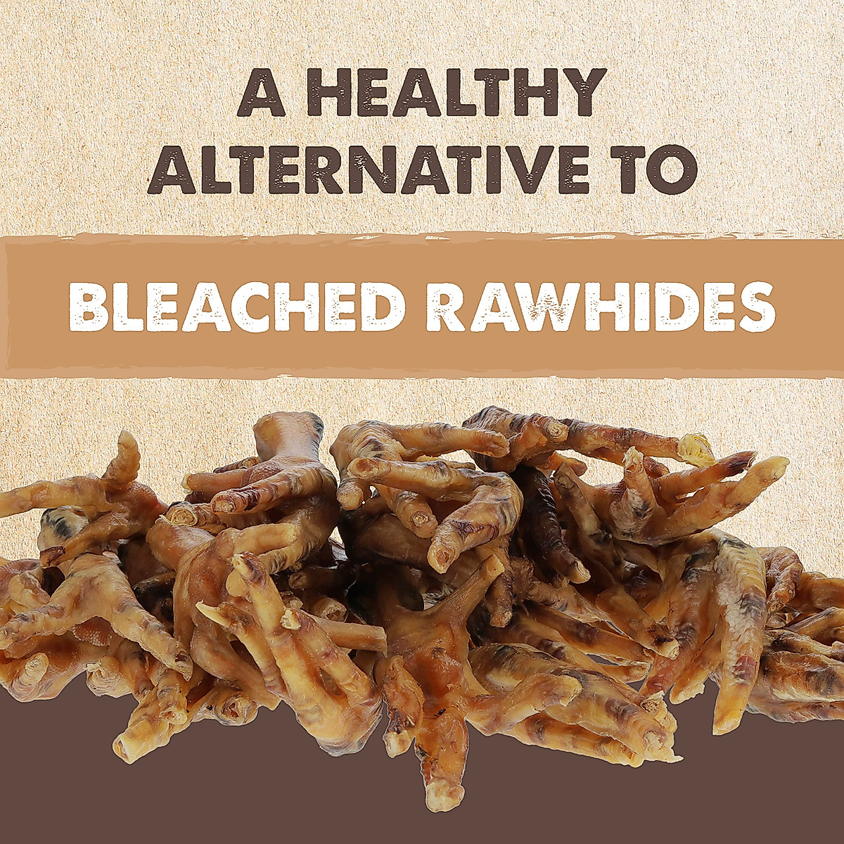 Mighty Paw Naturals Chicken Feet Dog Treats (30 Pack) | 100% Natural Dehydrated Chicken Feet for Dogs. Dried Chicken Feet for Dogs and Pets. Single Ingredient Chews