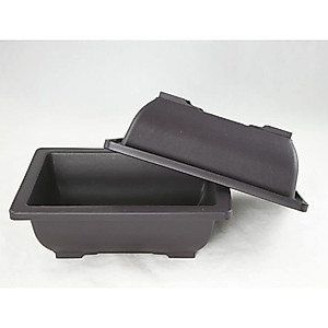 2 Pcs Rectangular Plastic Bonsai training Pot, Succulent Planter 8.5"x 6.5"x 2.75"