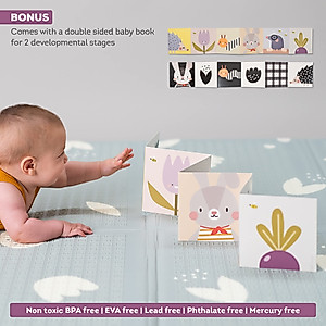 Taf Toys Extra-Large Cushioned Folded Baby Play Mat Foam Play Mat, 79" x 59" Large Baby Mat for Floor Foldable Playmats for Babies and Toddlers, Waterproof Foam Playmat, Kids Play Mat with Travel Bag