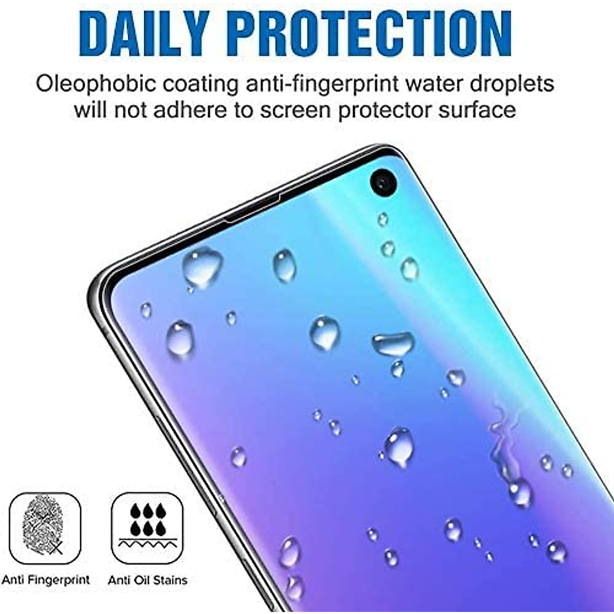ToneGod 2 Pack Galaxy S10 Screen Protector, [Bubble Free] [High Definition] Anti-Scratch [Case Friendly] 3D Curved Screen Protector Compatible Galaxy S10