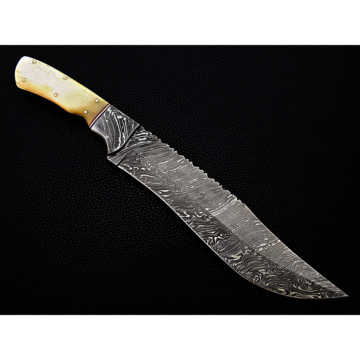 PAL 2000 KNIVES BOW-9293 Handmade Damascus Steel 15 Inches Hunting Knife With Sheath