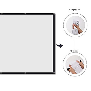 120 inch Projector Screen Outdoor 16:19 HD 4K Foldable and Portable Anti-Crease Portable Projector Screen Double Sided Video Projection Screens for Home ，Party,Office, Classroom，Outdoor