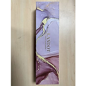 LANDOT Hair Straightener Brush Heated Straightening Brush: Negative Ion Hot Hair Brush for Smooth Frizz-Free Hair - Ceramic Flat Iron Brush - Dual Voltage Fast Heating Rose Gold