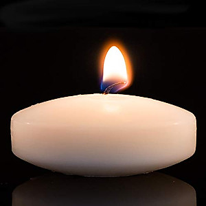 The Dreidel Company Unscented Floating Candles, Set of Ivory Floating Tea Lights Candles with Nice and Smooth Flame, Party Accessories (60-Pack)