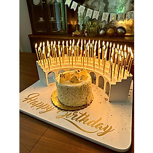 100 Tall Gold Birthday Candles Perfect for Milestone Birthday Cakes and Decoarations, 3.25 inches -100 Pack