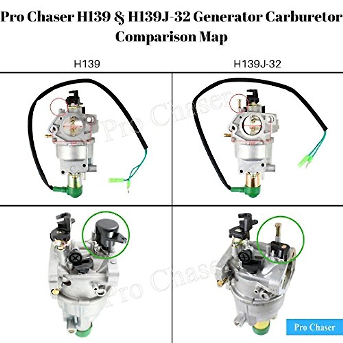 Pro Chaser Carburetor for Homelite HG6000 HG5000 HGCA4500 HGCA5000 HGCA7000 4500 5000 6250W Generator