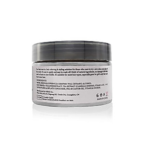 VOLLUCK Silver Gray Hair Wax Pomades 4.23 oz - Natural Hair Coloring Wax Material Disposable Hair Styling Clays Ash for Cosplay, Party (Silver Gray)