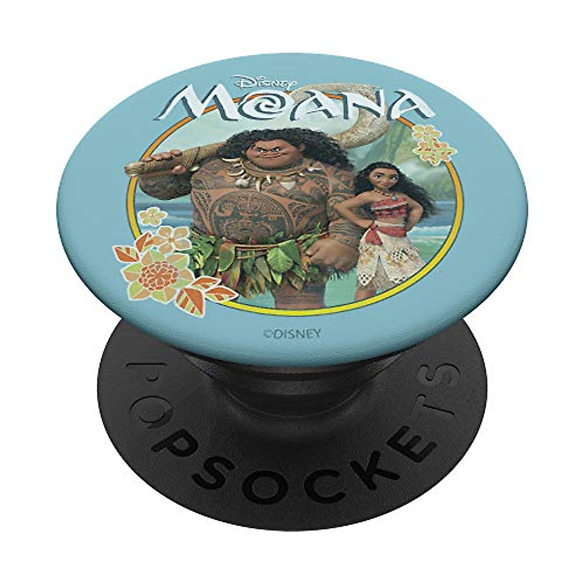 Disney Moana Maui And Moana Circle Portrait PopSockets PopGrip: Swappable Grip for Phones & Tablets