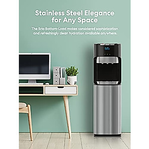 Brio Bottom Loading Water Cooler Water Dispenser – Essential Series - 3 Temperature Settings - Hot, Cold & Cool Water - UL/Energy Star Approved
