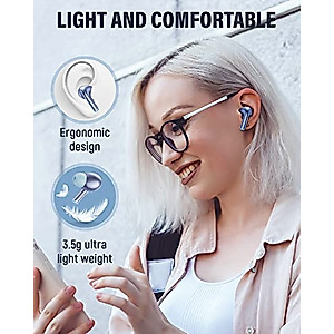 ORYTO Wireless Earbuds 35Hrs Playtime TWS Bluetooth 5.0 Headphones Hi-Fi Stereo Sound in-Ear Earphones Touch Control Headset with Charging Case & Built-in Mic for Call & Music