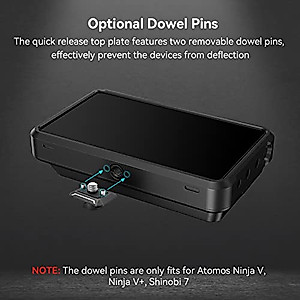 SmallRig Quick Release Plate Drop-in HawkLock Mini Quick Release Camera Mount Adapter with 1/4" Screw, for Camera Clamp, Super Clamp, Ball Head, Tripod, Magic Arm, Stabilizer, Field Monitor - 3513B