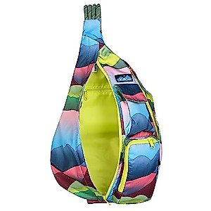 KAVU Original Rope Sling Bag with Adjustable Rope Shoulder Strap - Mountain Fade