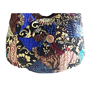 OMA® Multi Color Boho Bohemian Hippy Shoulder Sling Purse Hand Bag With Brocade FEDERAL (TM) BRAND