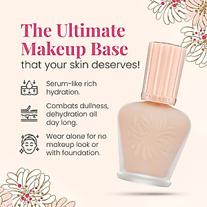 Paul & Joe Moisturizing Foundation Primer, Lightweight Makeup Primer, Sheer and illuminating Foundation Makeup, Face Makeup Base for Fair Complexions & Pink Undertones, Primer S 01 Peach, 1 fl oz