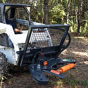 Titan Attachments 12" Rotating Tree Shear Attachment 5" Cylinder Skid Steer for Tractor Loaders