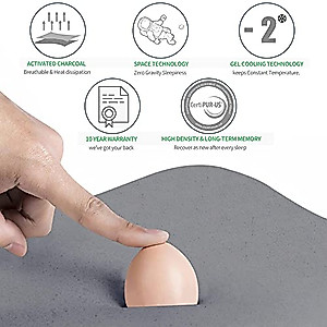 8 inch Full Size Mattress Gel & Charcoal Infused Memory Foam Mattress Full Medium Comfort CertiPUR-US Certified Motion Isolating Supporting Body Weight Relieve Pressure Washable Zipper Cover