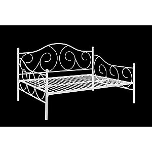 DHP Victoria Daybed, Full Size Metal Frame, Multi-functional Furniture, White
