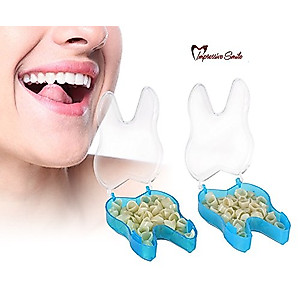 100 PCS Mixed Dental Temporary Crown Kit Anterior Front and Molar Posterior + Maximum Strength Dental Temporary Cement Loose Caps Repair