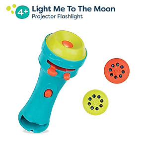 B. toys- Light Me To The Moon - Blue- Pretend Play Projector Flashlight – 2 Image Reels – Planet & Alien Projections- Space Toys For Kids – 4 Years +