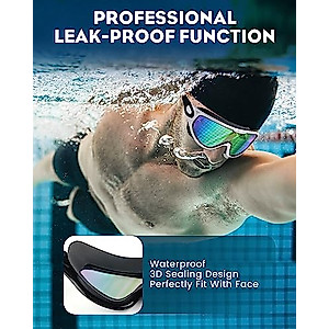 Voph Swim Goggles 2 Pack, Wide View Anti Fog & UV Swimming Goggles, No Leaking Goggles Swimming Adult Youth Teen
