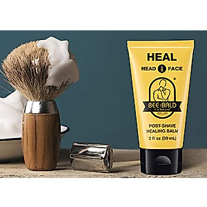Bee Bald HEAL Post-Shave Healing Balm Immediately Calms & Soothes Damaged Skin, Treats Bumps, Redness, Razor Burn & Other Shaving Related Irritations.