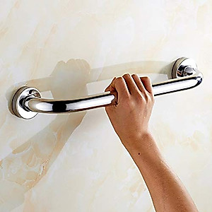 CRODY Bath Wall Attachment Handrails Grab Bar Rails Stainless Steel Bathroom Grab Bar-Kitchen Handrail-Safety Toilet Armrest-Towel Rack,Non-Slip Durable for Disabled Elderly/35Cm