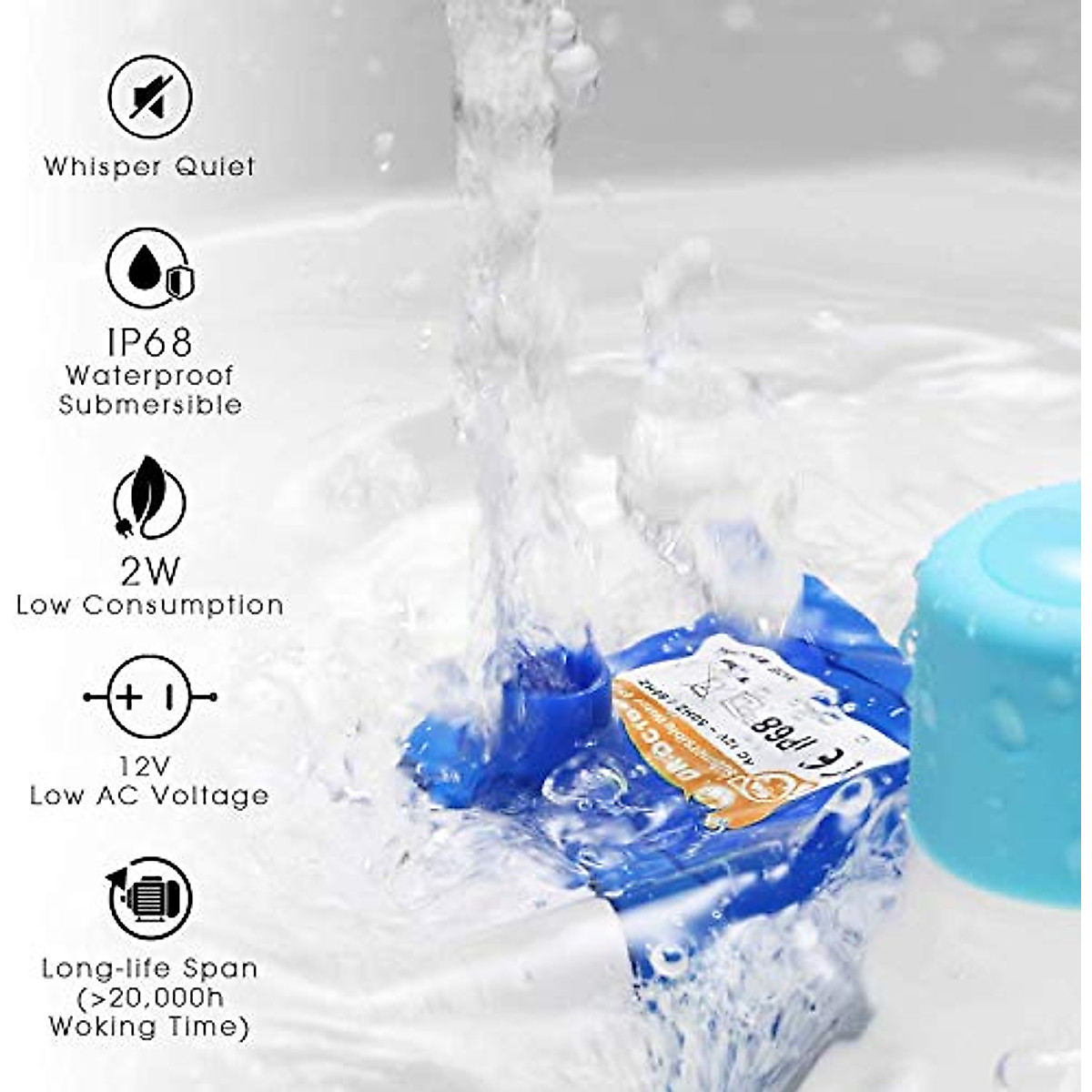 iPettie Tritone Ceramic Pet Drinking Fountain丨Ultra Quiet, Way Better Than Plastic丨Water Fountains for Cats and Dogs 2.1 Liters Pet Water Dispenser with Replacement Filters and Foam, White