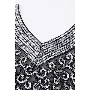 BABEYOND 1920s Shawl Wraps Long Fringed Evening Cape Sequin Beaded Party Shawl