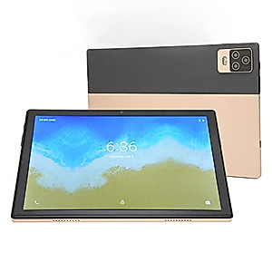 10.1in Tablet PC,FHD Screen Android Tablet,Octa Core Chip 4G RAM 128G ROM Tablet, Dual SIM Dual Standby 7000mAh Battery Tablet,Tablet with Dual Speakers(Gold)