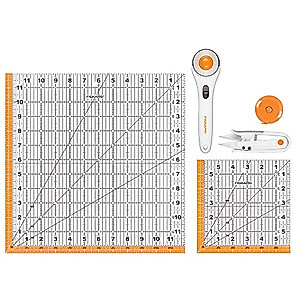 Fiskars Crafts Essentials, Quilting Set, Orange/White 5 Count